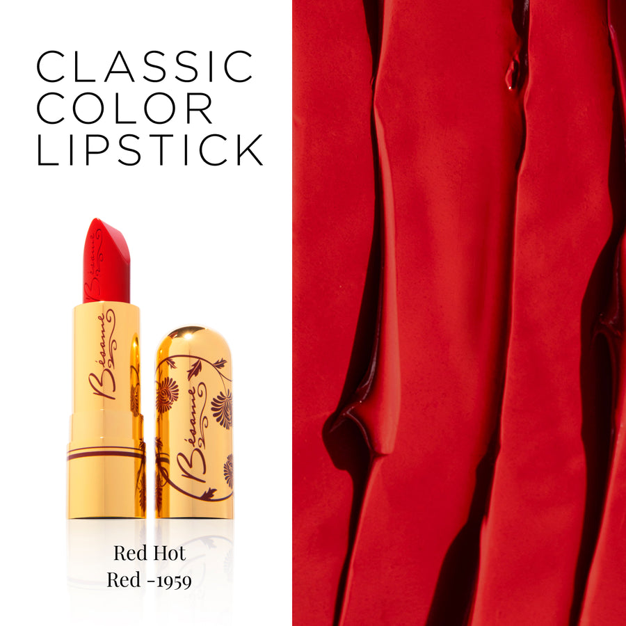 Red Hot Red Lipstick - 1959 - LOW STOCK! – Besame Cosmetics