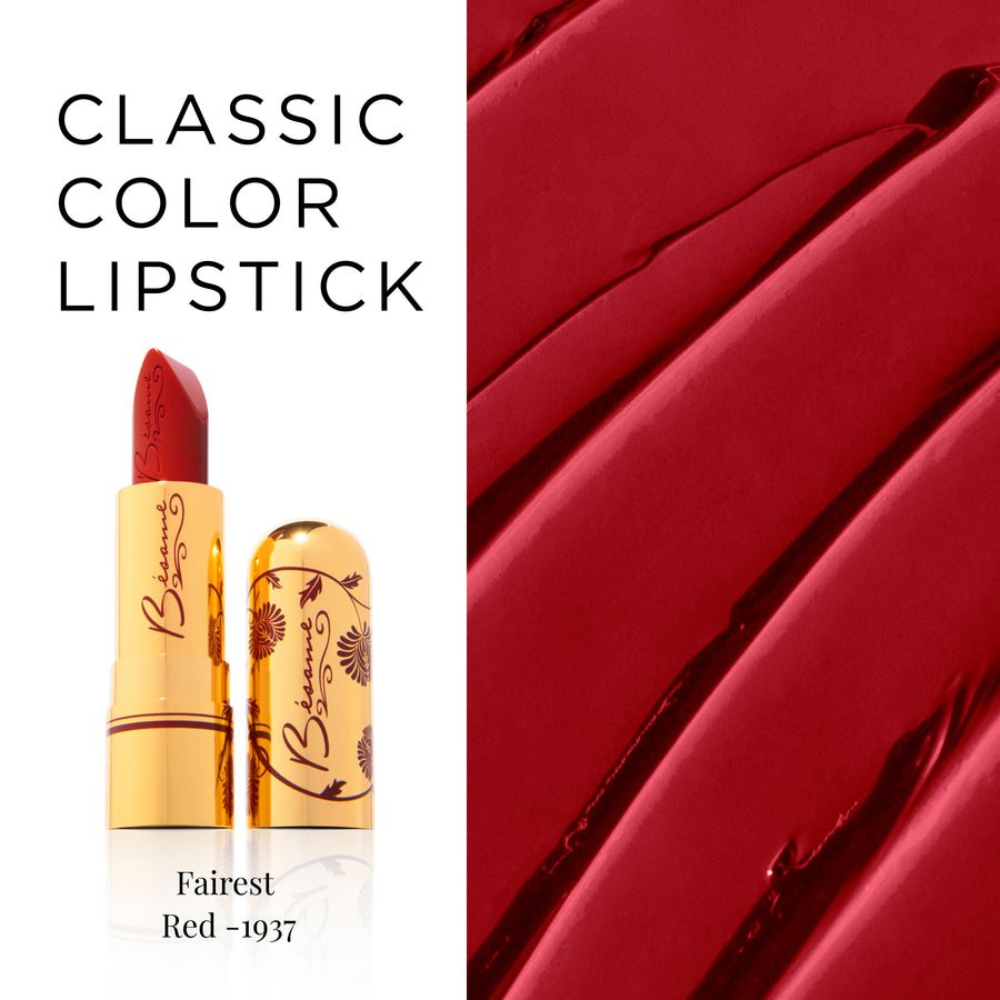 Fairest Red Lipstick - 1937 - LOW STOCK! – Besame Cosmetics