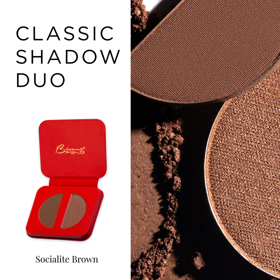 Socialite Brown Classic Shadow Duo – Besame Cosmetics